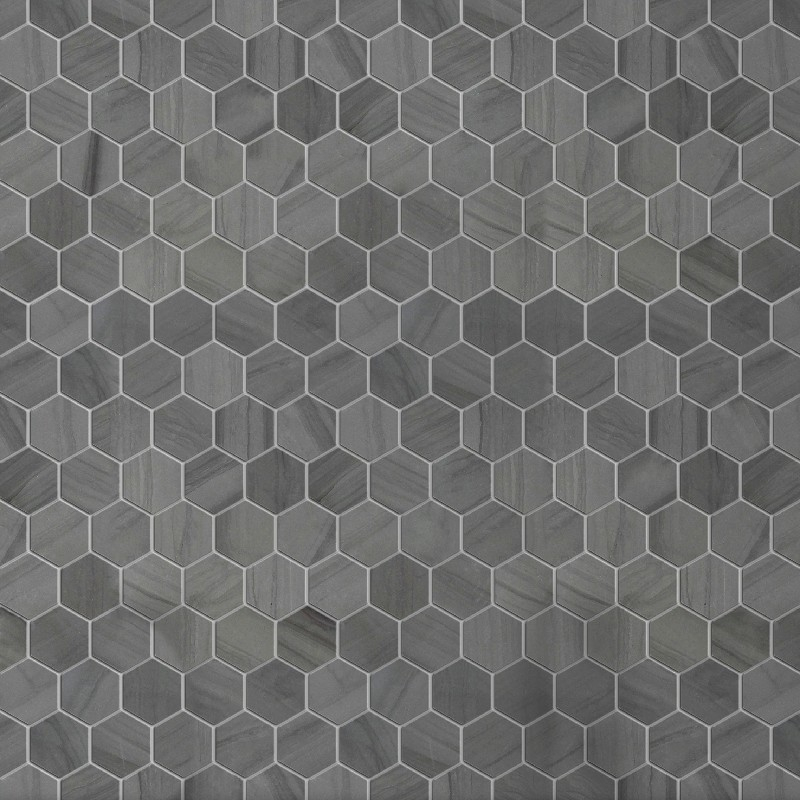 Athens Gray Mosaic Honed 2" Hexagon - Buy Athens Gray Marble Mosaic ...